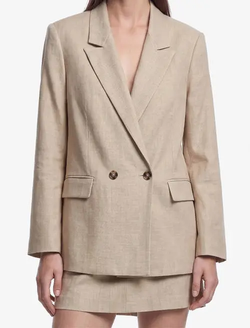Koton Notched Collar Tailored Double-breasted Blazer