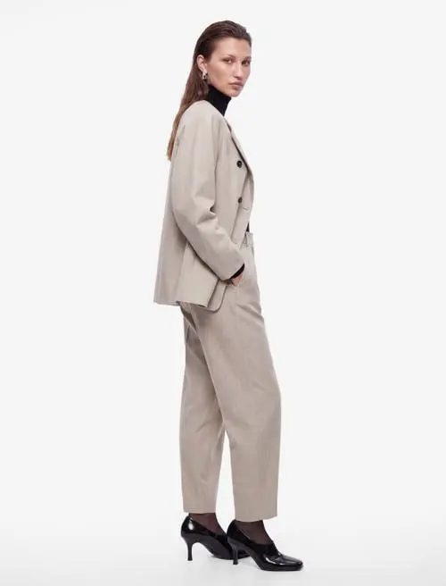 Koton Long Sleeve Double Breasted Asymmetric Blazer