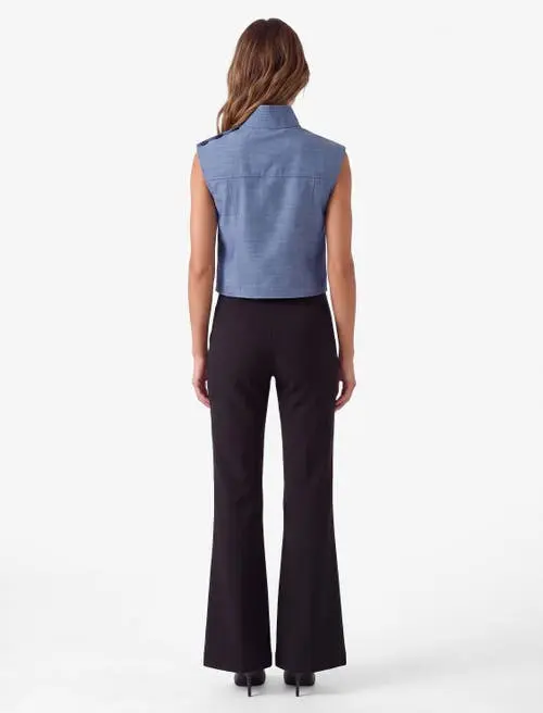 Koton Sleeveless Funnel Neck Asymmetric Wrap Top
