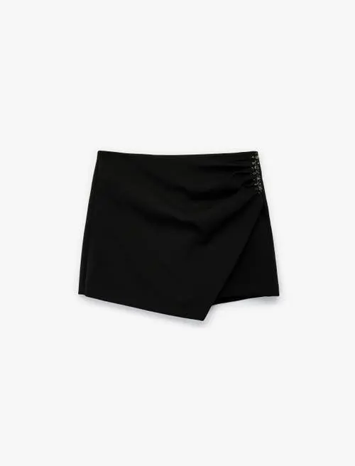 Koton Slim Draped Wrap Mini Skort