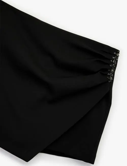 Koton Slim Draped Wrap Mini Skort