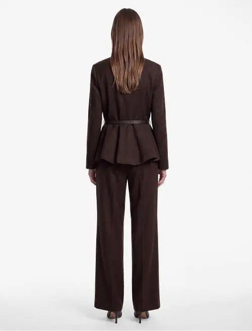 Koton Long Sleeve Notched Lapel Blazer With Belt
