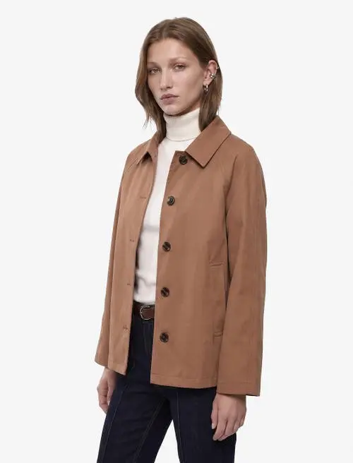 Koton Long Sleeve Collared Gabardine Short Trench Coat