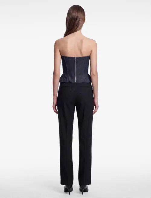 Koton Structured Strapless Corset Top With Flared Hem
