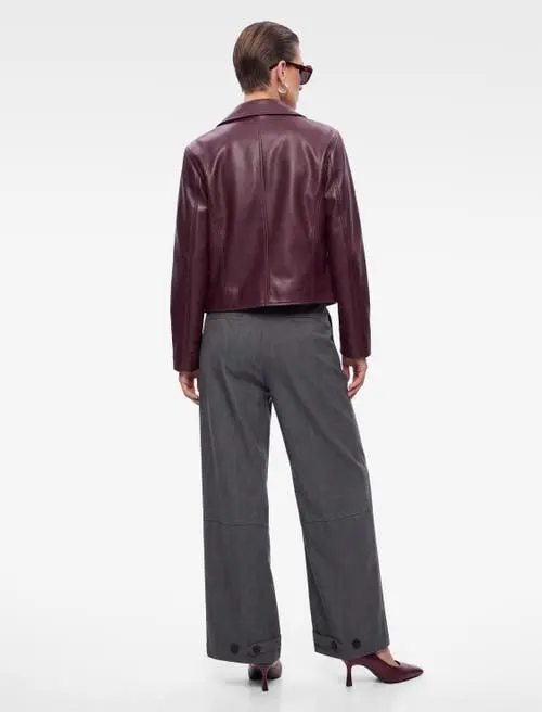 Koton Wide Leg Pleated Trousers With Adjustable Buttoned Hems