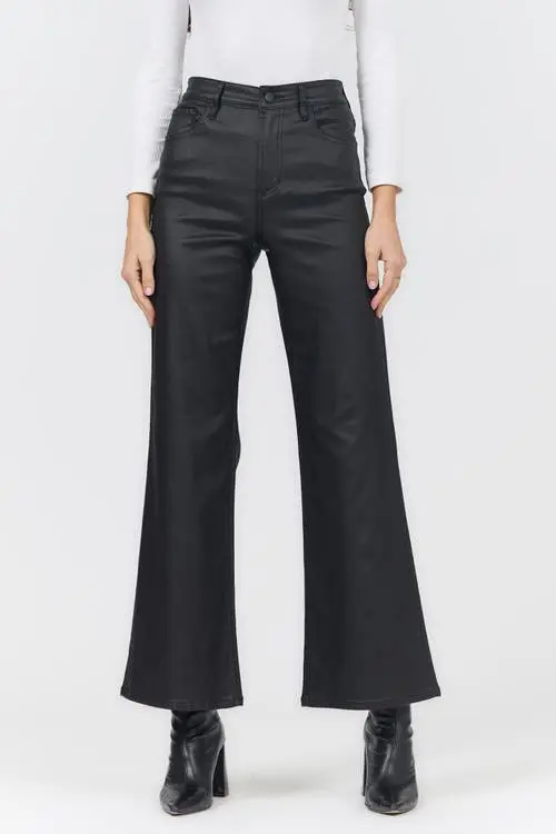 DEAR JOHN Fiona High Rise Wide Leg Pants - Black