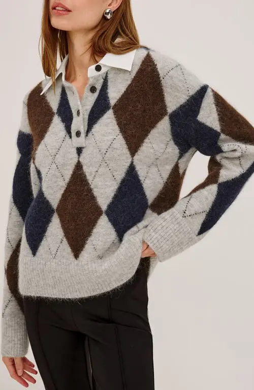 Rails Linda Argyle Alpaca Blend Sweater