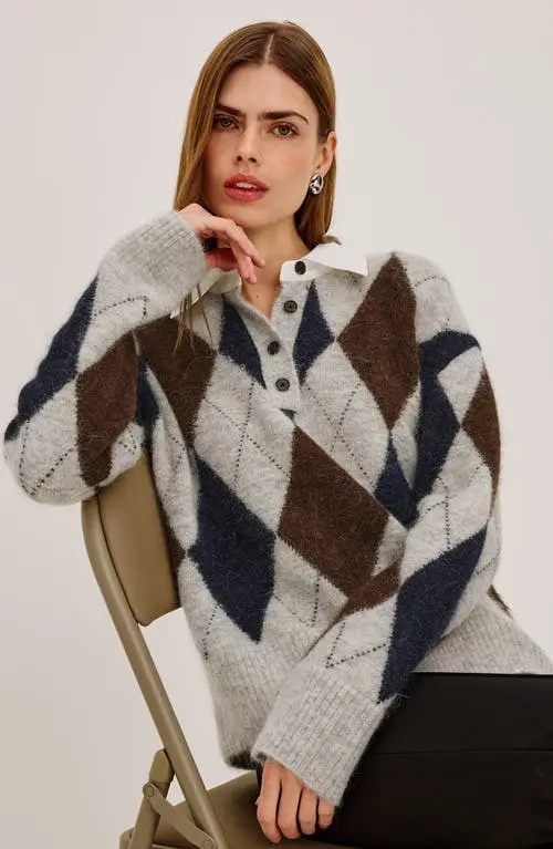 Rails Linda Argyle Alpaca Blend Sweater