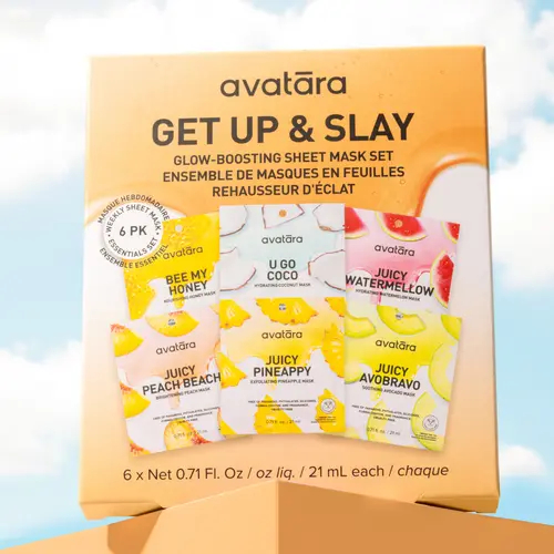 AVATARA SKIN Get Up & Slay Face Mask Variety 6-pack