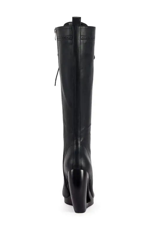 AZALEA WANG Lutz Cutout Wedge Knee High Boot