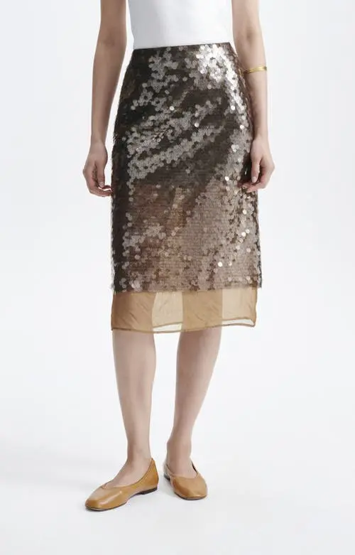 Vanessa Bruno Midi Skirt - Vb Brass