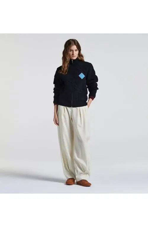 Mcm Laurel Zip Cardigan In Extrafine Wool