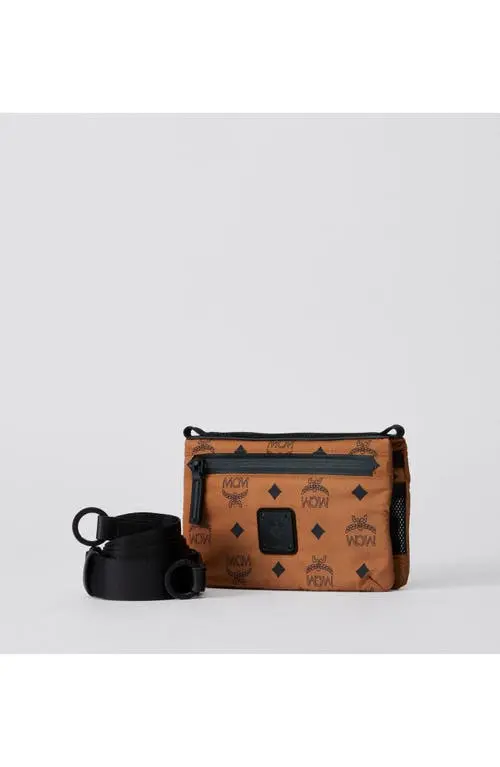 Mcm Small Aren Pouch In Monogram Nylon