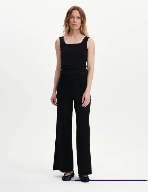 FINERY LONDON Reyna Ponte Jersey Pants - Black