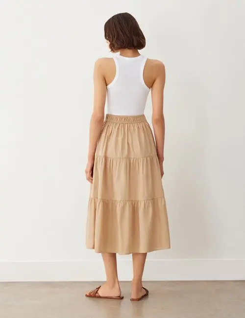 FINERY LONDON Harleen Tiered Midi Skirt