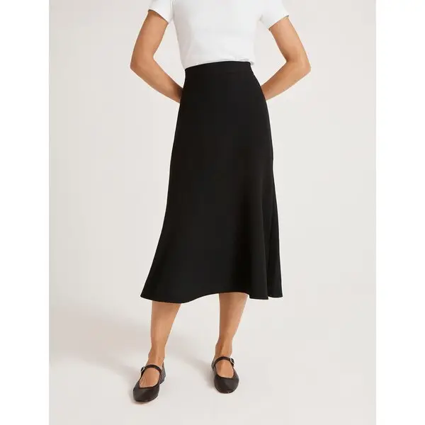 FINERY LONDON Gracie Crepe Midi Skirt