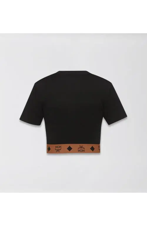 Mcm Monogram Cropped T-shirt