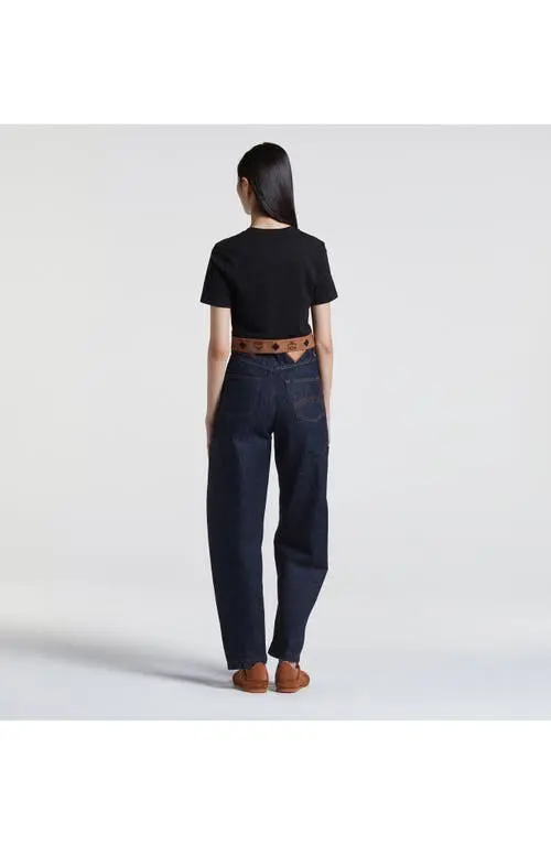 Mcm Monogram Cropped T-shirt