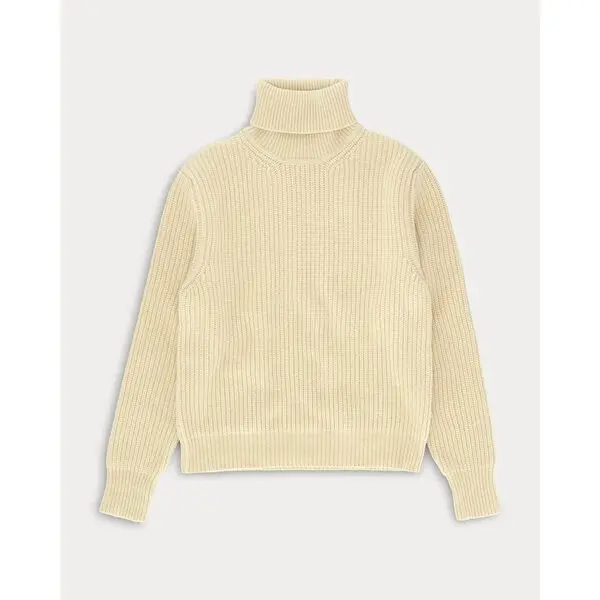 FORTELA Leone Knit Wool Turtleneck Sweater - Ecru