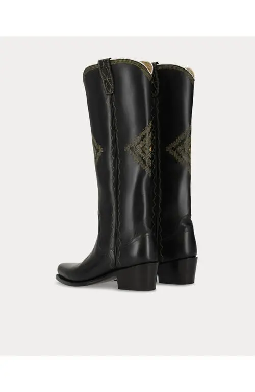 FORTELA Tallulah Embroidered High Campero Boots