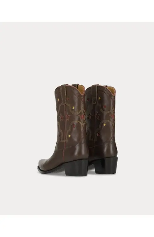 FORTELA Dahlia Embroidered Star Campero Boots