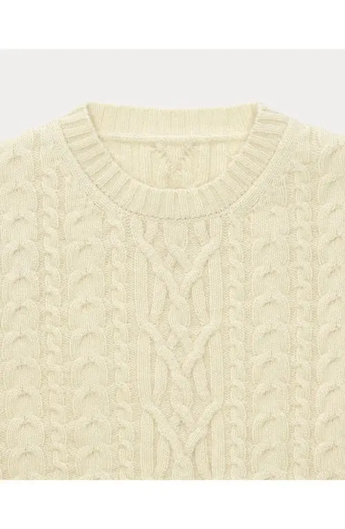 FORTELA Chain Braided Wool Sweater