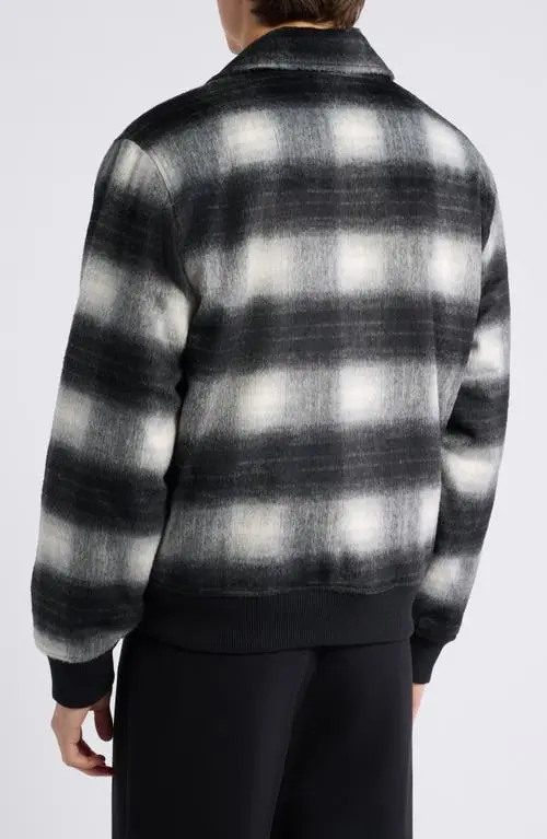 LES DEUX Shadow Check Varsity Jacket