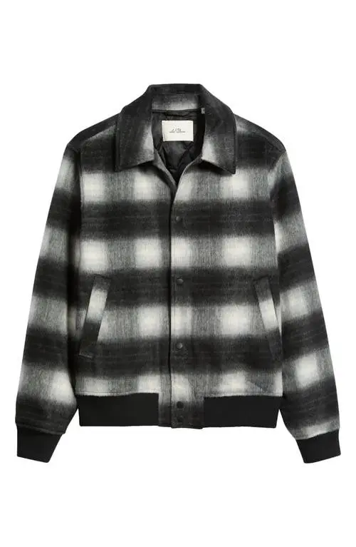 LES DEUX Shadow Check Varsity Jacket