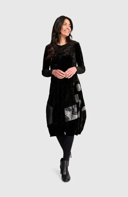 Alembika Mercury Cocoon Dress - Black/silver