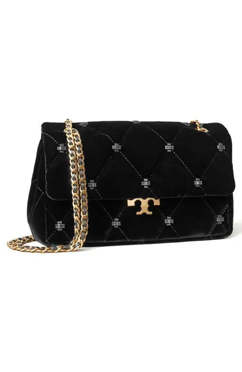 Tory Burch Bunny Knot Velvet Small Shoulder Bag
