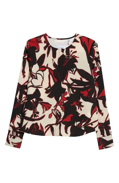St. John Jardin Abstract Floral Top