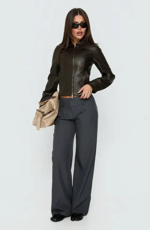Princess Polly Palomino Fitted Faux Leather Jacket