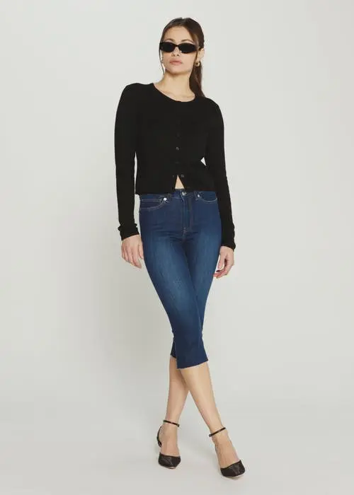 7 Diamonds Mira Button Front Cardigan - Black