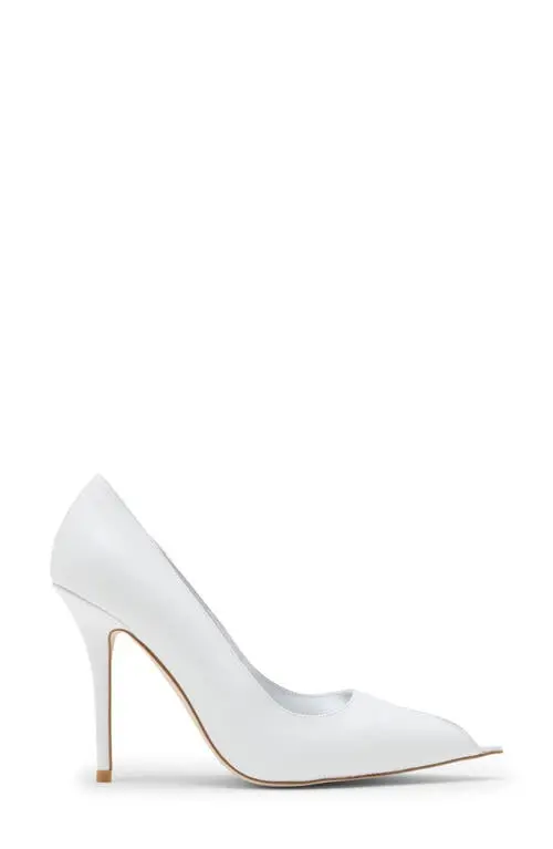 Jeffrey Campbell Betrayal Peep Toe Pump - White