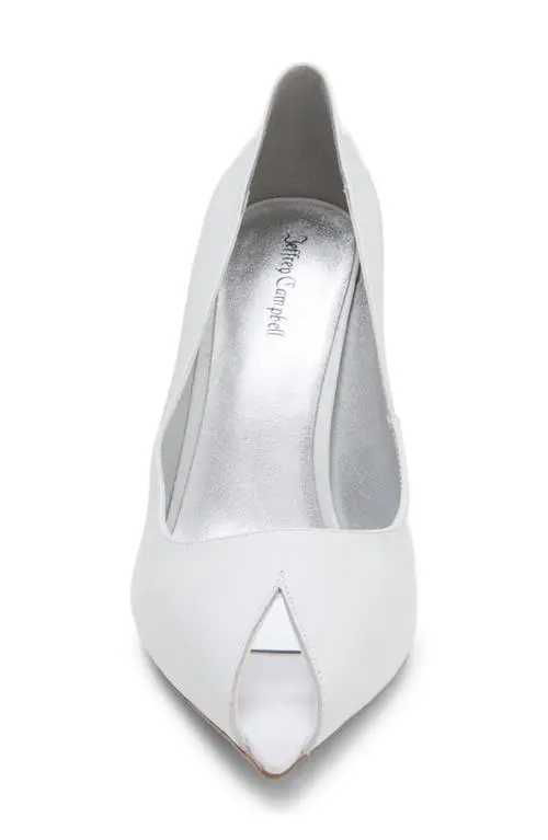 Jeffrey Campbell Betrayal Peep Toe Pump - White