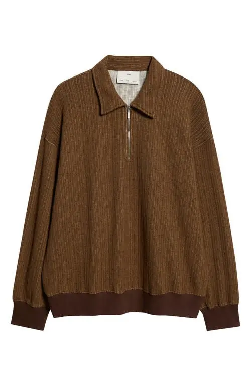 SONG FOR THE MUTE Classic Collar Zip Pullover Sweater