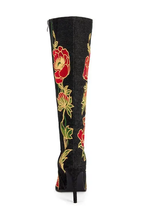 AZALEA WANG Hawn Pointed Toe Knee High Boot