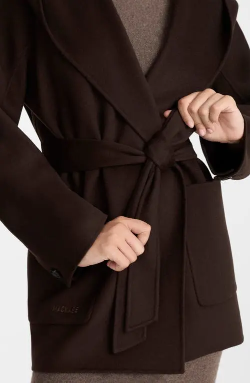 Mackage Paya-z Hooded Wool Wrap Coat