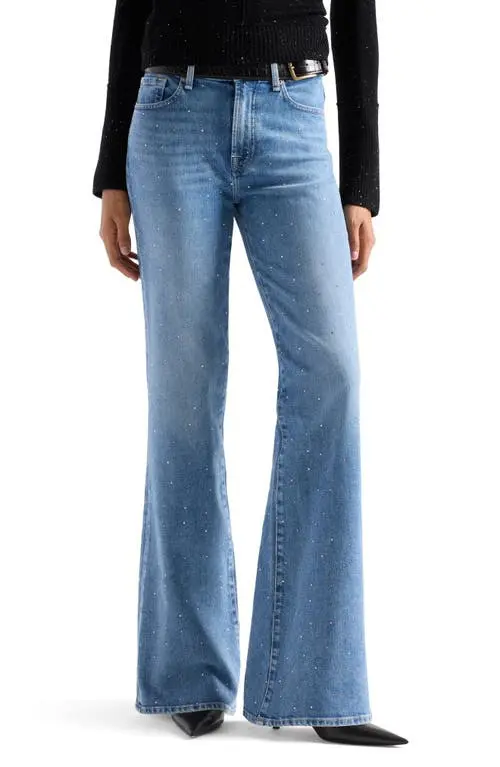 7 For All Mankind Modern Dojo Embellished High Waist Flare Jeans