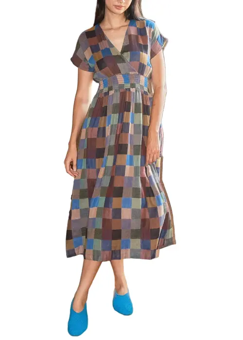 Ace & Jig Faye Cross Front Midi Dress - Mood