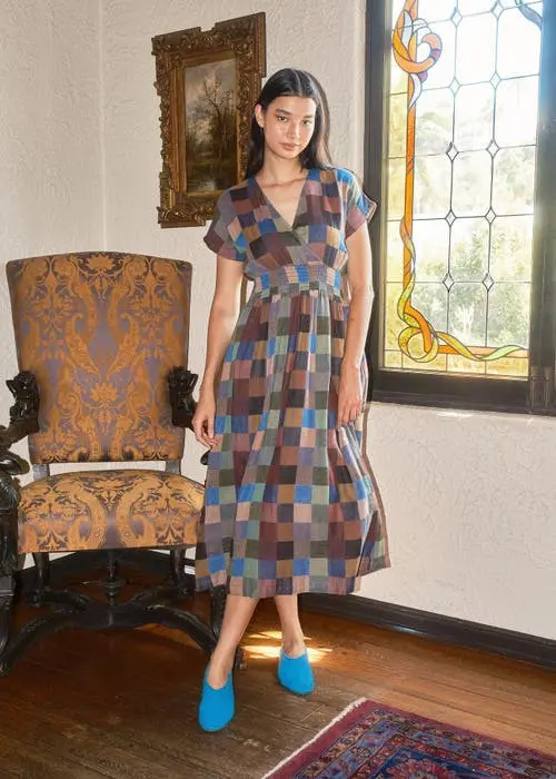 Ace & Jig Faye Cross Front Midi Dress - Mood