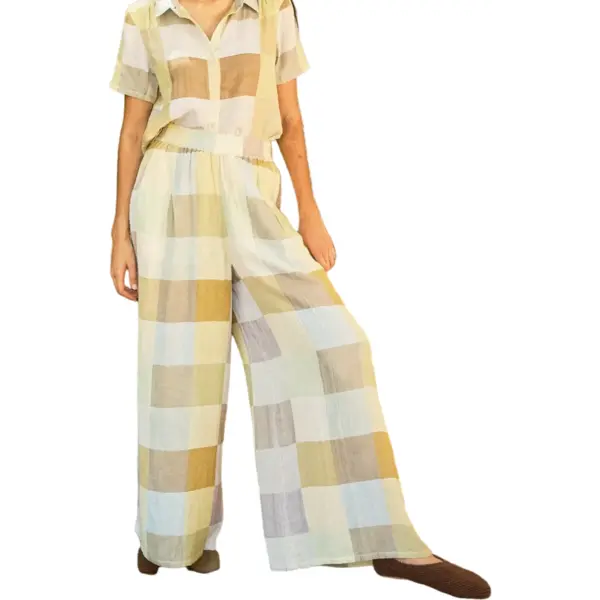 Ace & Jig Jojo Pull-on Wide Leg Pants - Journal