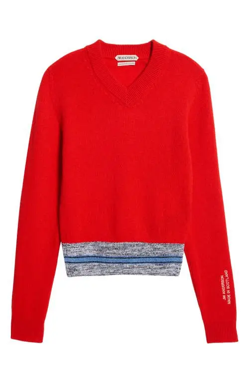 JW Anderson Contrast Rib Wool Sweater