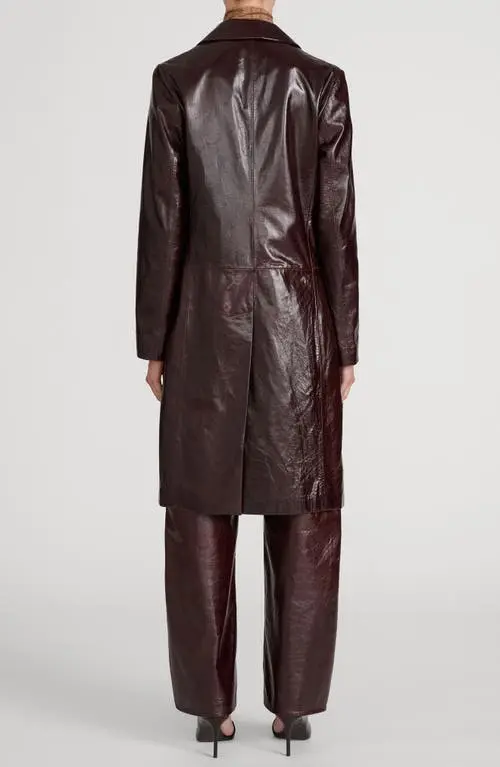 FRAME The Veda Leather Trench Coat