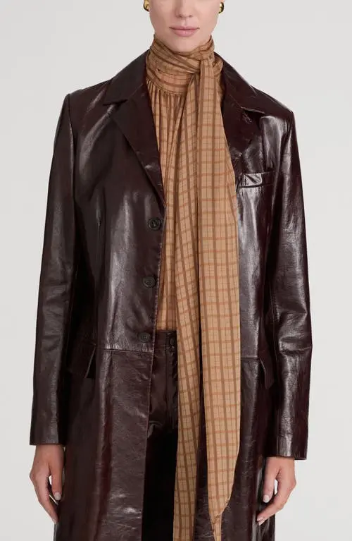 FRAME The Veda Leather Trench Coat