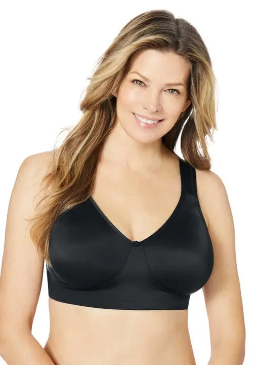 COMFORT CHOICE Wireless Microfiber T Shirt Bra - Black