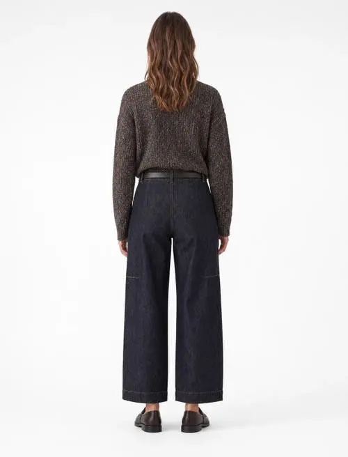 Koton Cotton Blend Barrel Pants With Belt