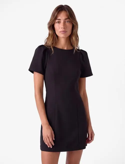 Koton Crew Neck Balloon Sleeve Mini Dress