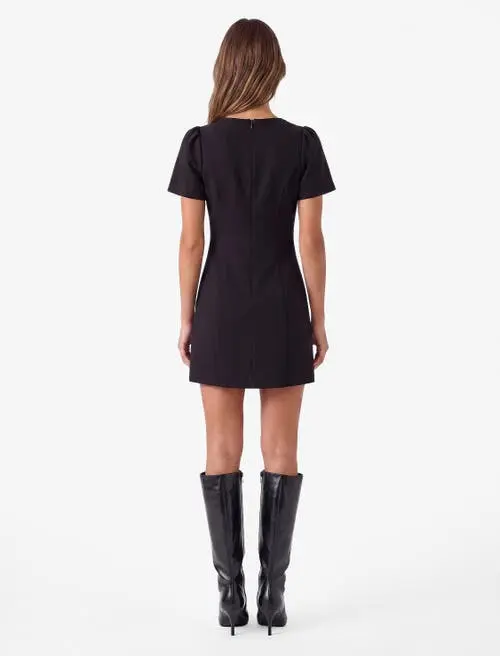 Koton Crew Neck Balloon Sleeve Mini Dress