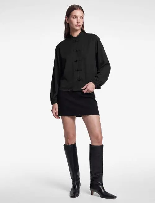 Koton Long Sleeve Mandarin Collar Jacket With Frog Closure